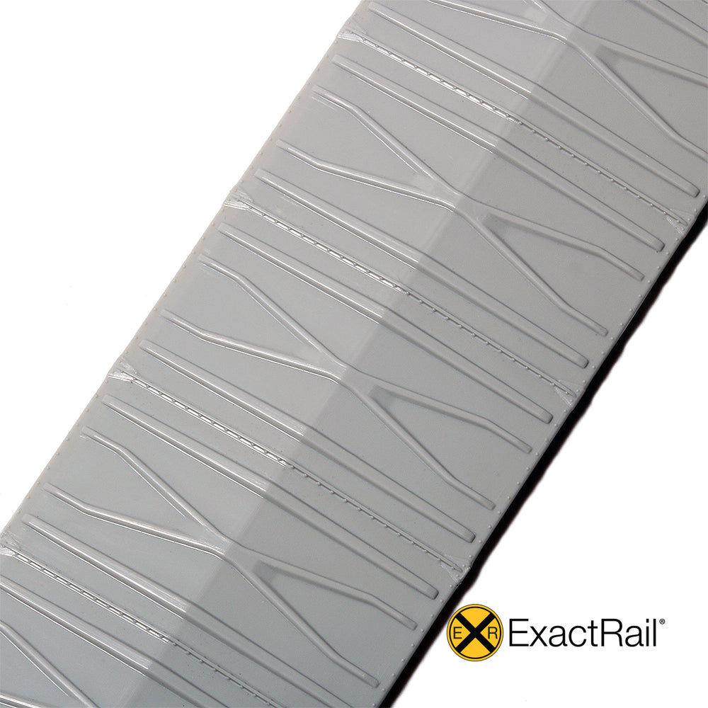 HO Scale: 50' X-Panel Riveted Overhanging Roof - ExactRail Model Trains