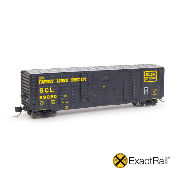 N Scale: P-S 5277 Waffle Boxcar - Family Lines System SCL 1980 As-Deli - ExactRail Model Trains