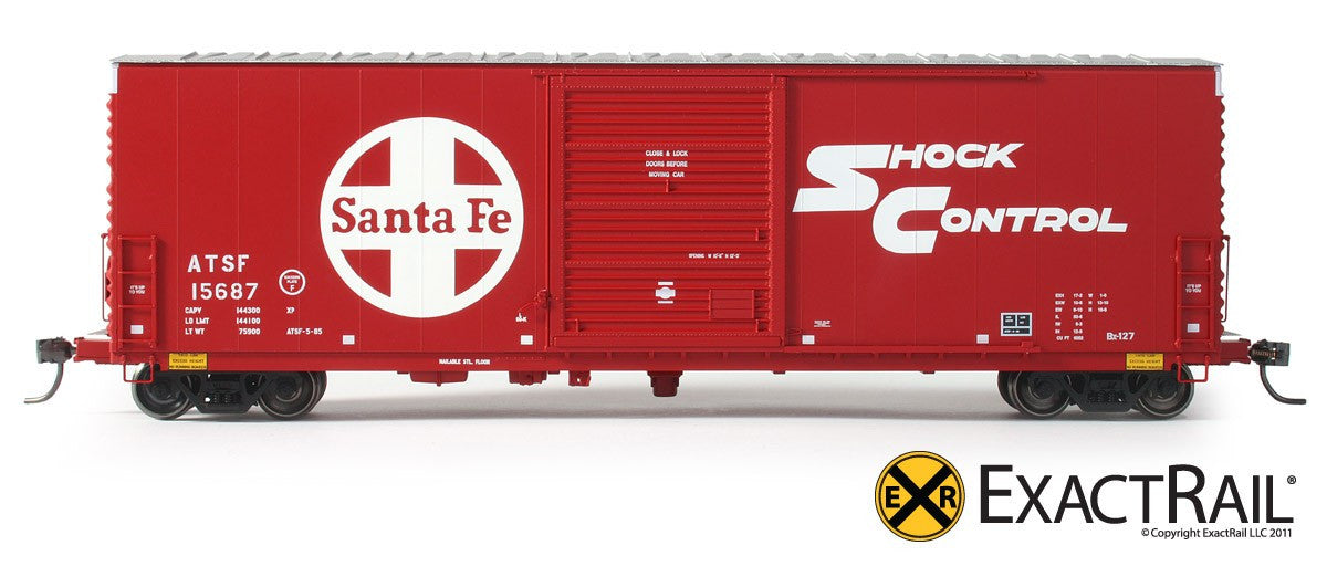 ExactRail HO Train : PC&F 6033 Hy-Cube Box Car : ATSF - ExactRail Model ...