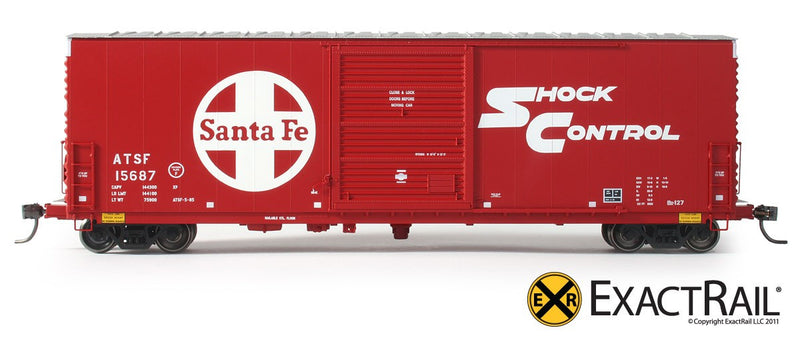 ExactRail HO Train : PC&F 6033 Hy-Cube Box Car : ATSF - ExactRail Model ...