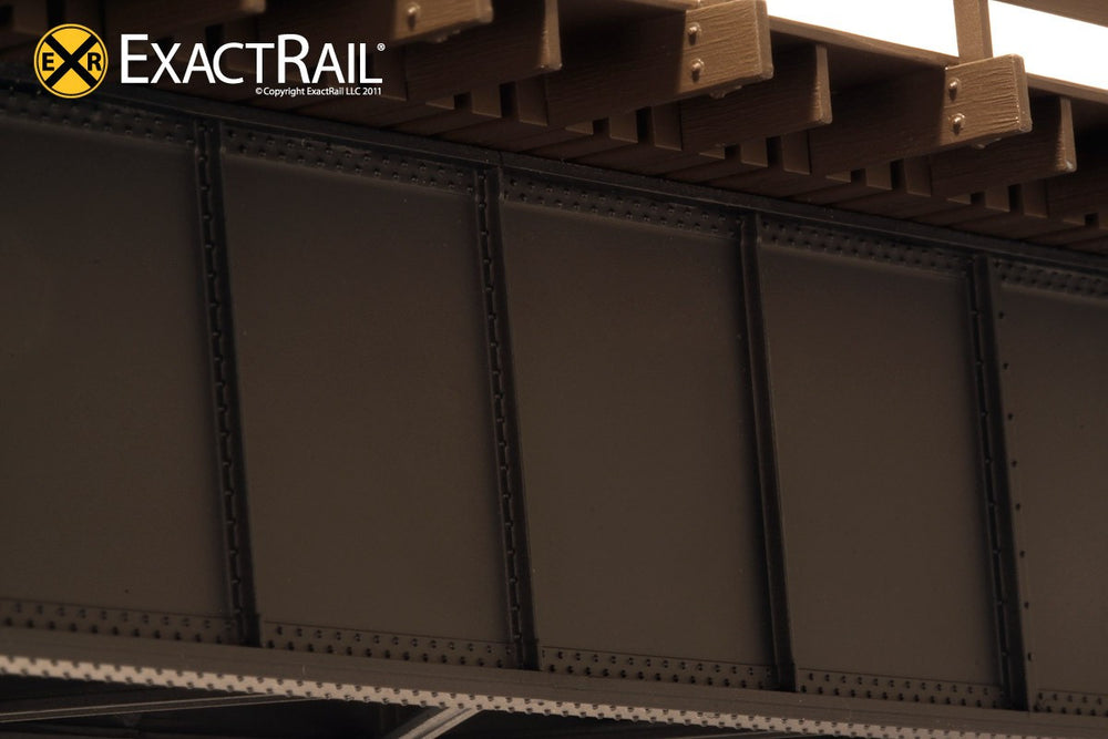 72' Deck Plate Girder Bridge Wood Handrails | ExactRail - ExactRail ...