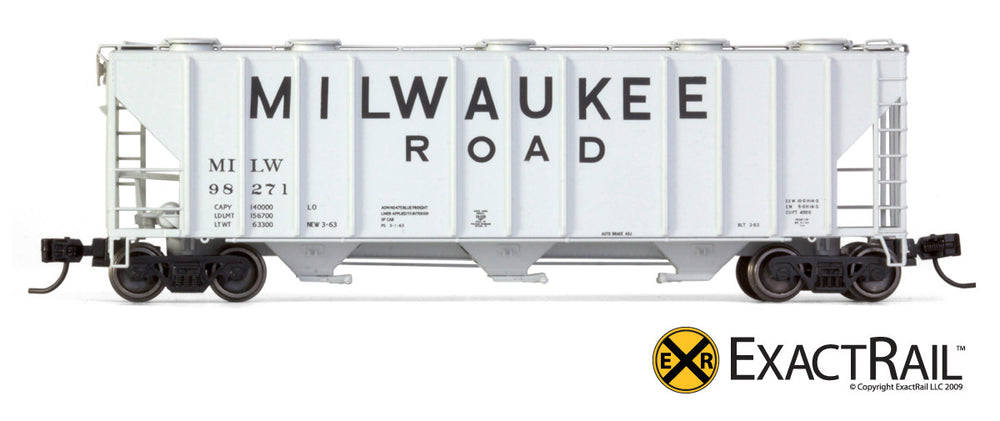 ExactRail N Scale : PS-2CD 4000 Covered Hopper : Wabash - ExactRail ...