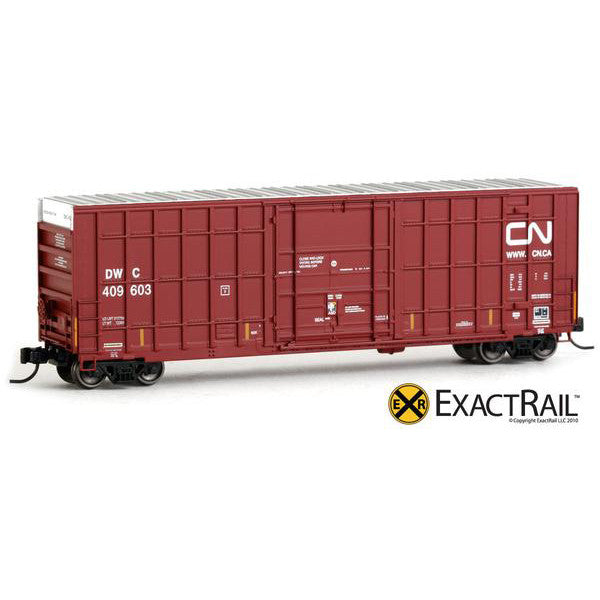 N Scale: Trinity 50' Hy-Cube Box Car - DWC - ExactRail Model Trains