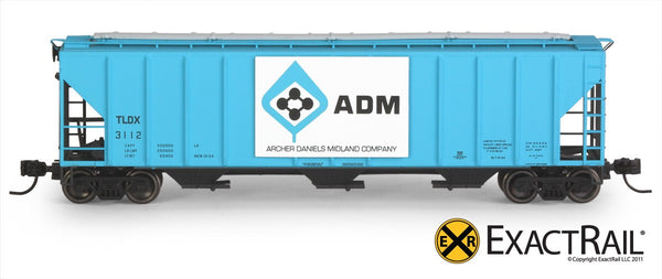 N Scale: PS-2CD 4427 Covered Hopper - TLDX - ExactRail Model Trains