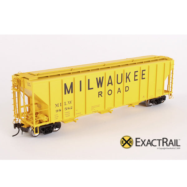 HO Scale: PS-2CD 4427 Covered Hopper - MILW - ExactRail Model Trains