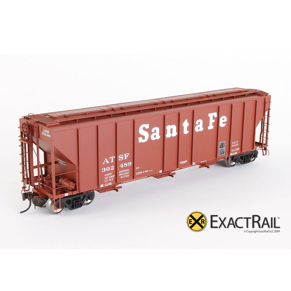 HO Scale: PS-2CD 4427 Covered Hopper - ATSF - ExactRail Model Trains