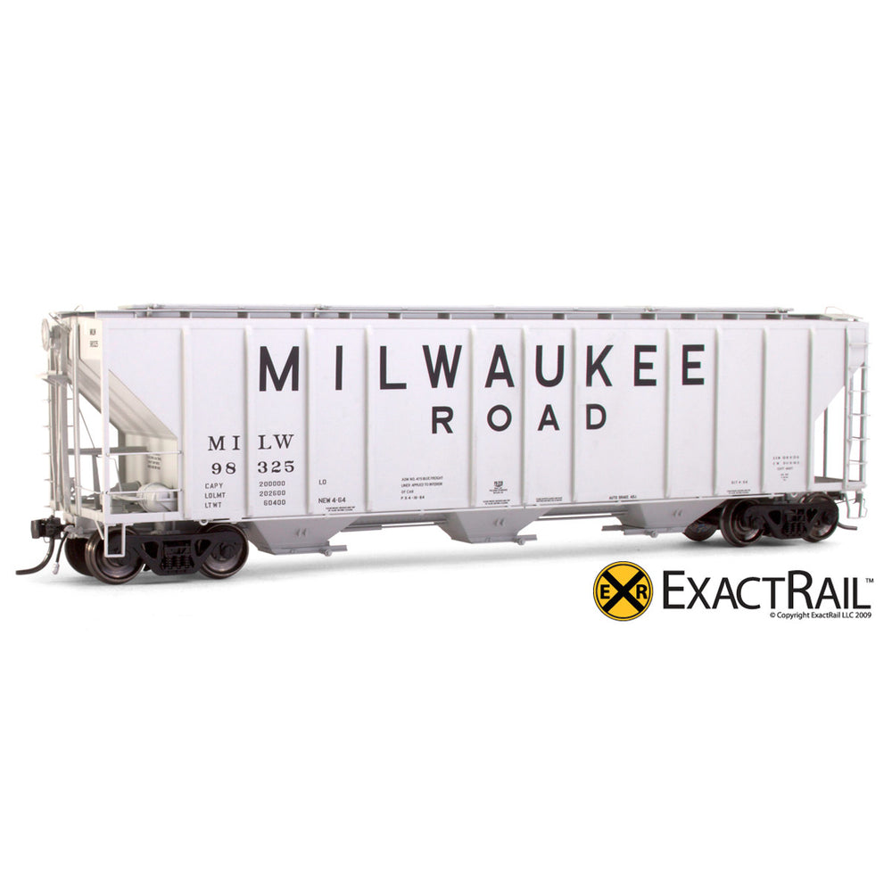 N Scale: PS-2CD 4427 Covered Hopper - MILW - ExactRail Model Trains