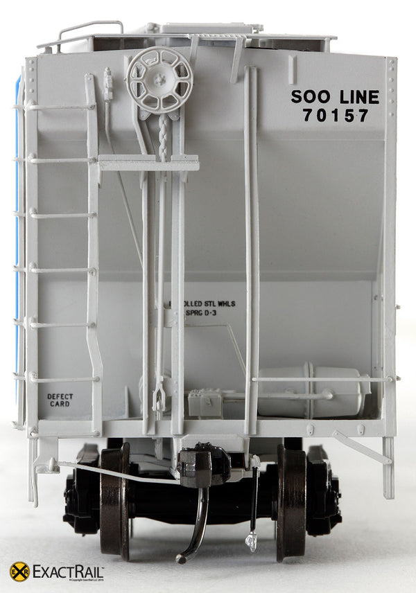 HO Scale: X - PS-2CD 4427 Covered Hopper - SOO - ExactRail Model Trains