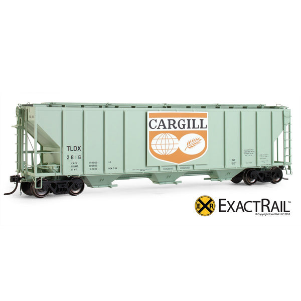 HO Scale: PS-2CD 4427 Covered Hopper - Cargill - ExactRail Model Trains