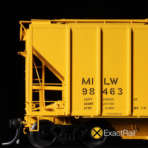 HO Scale: PS-2CD 4427 Covered Hopper - Milwaukee Road '1981 Repaint ...