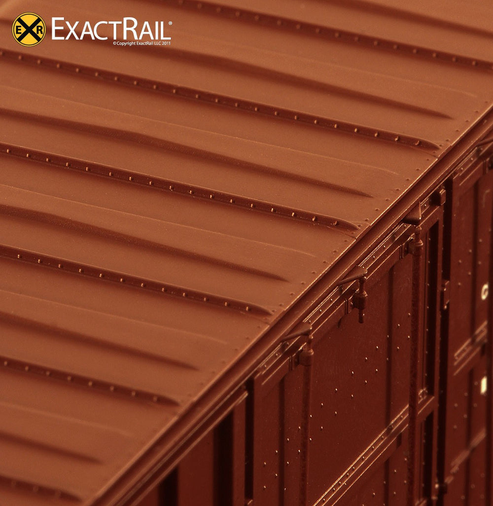 HO Scale P-S 7315 Waffle Boxcar | NW | ExactRail - ExactRail Model Trains