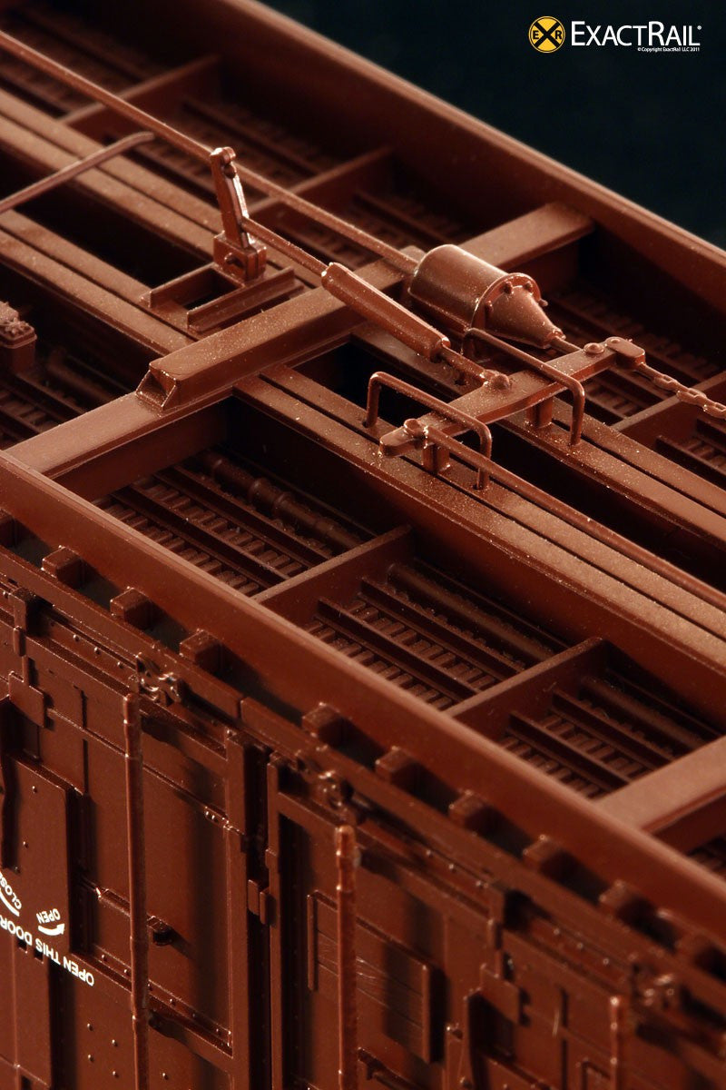 HO Scale P-S 7315 Waffle Boxcar | NW | ExactRail - ExactRail Model Trains