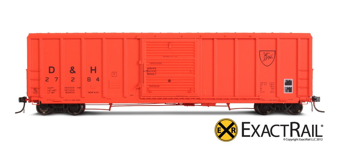 Model Trains HO Scale P-S 5344 Boxcar | D&H | ExactRail - ExactRail ...