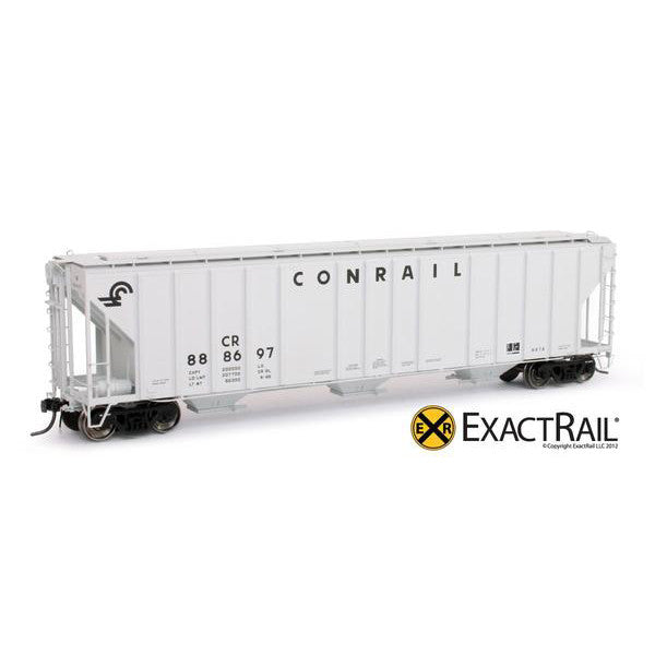 Magor 4750 Covered Hopper HO | CR Grey | ExactRail - ExactRail Model Trains