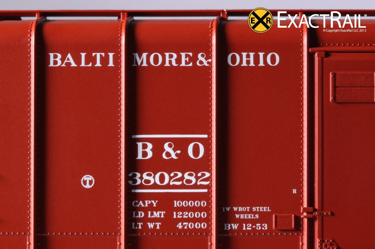 M-53 Wagontop Boxcar HO | B&O Post War | ExactRail - ExactRail Model Trains