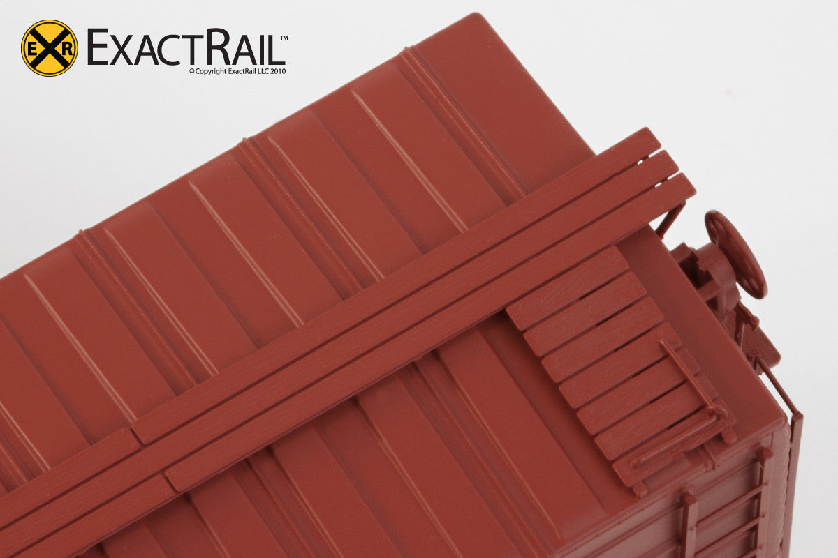 HO Scale: Milwaukee Road 40' Rib Side Box Car - MILW - ExactRail Model ...