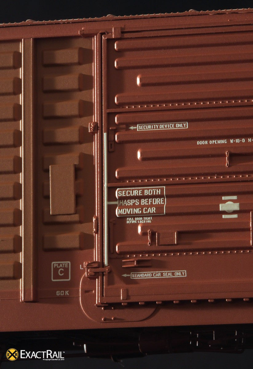 HO Scale Model PS 50' Waffle Boxcar | DME | ExactRail - ExactRail Model Trains