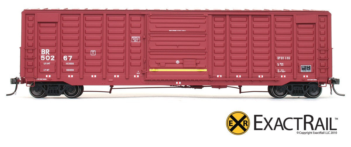 HO Scale Model PS 50' Waffle Boxcar | BR | ExactRail - ExactRail Model Trains