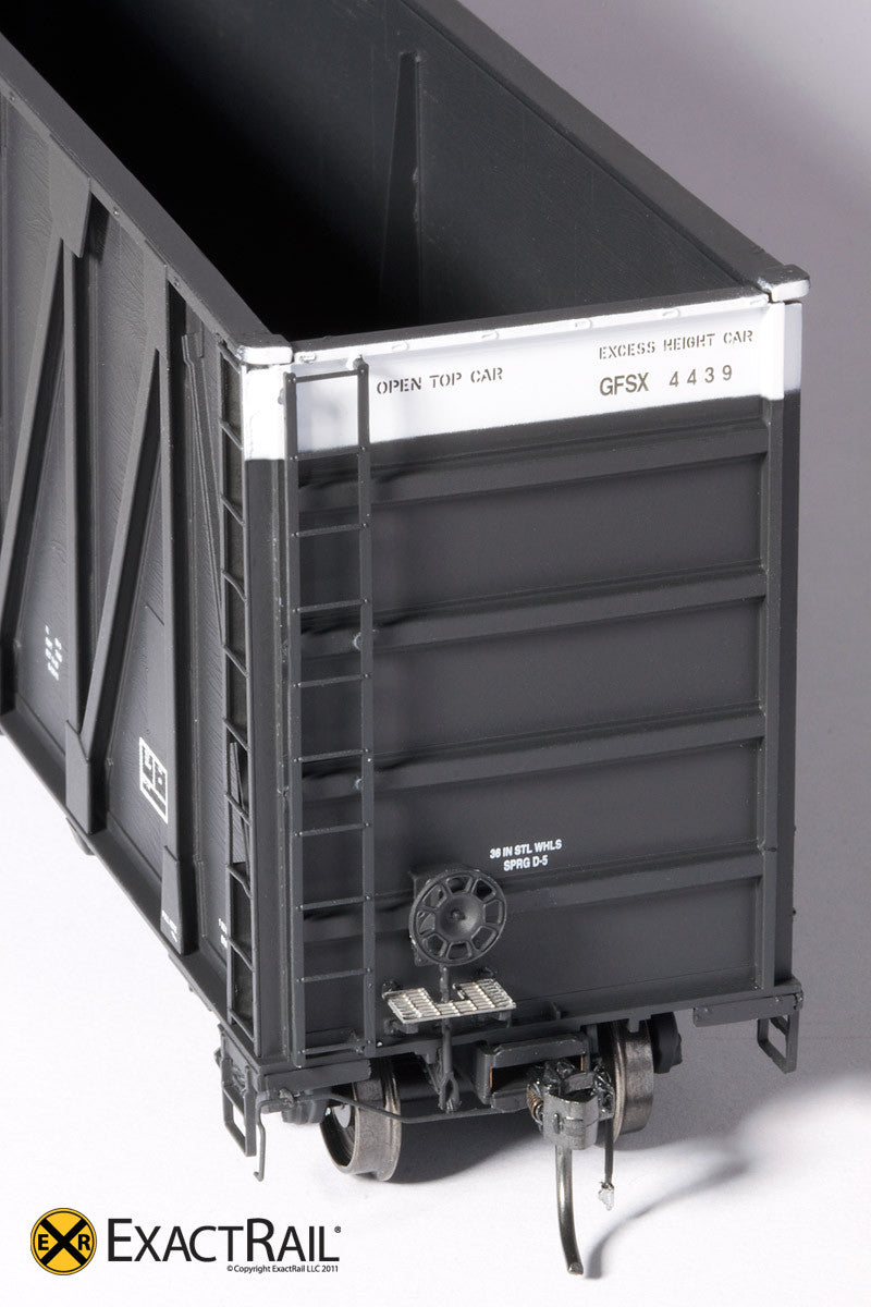 HO Scale: Gunderson 7466 Wood Chip Gondola - GFSX - ExactRail Model Trains