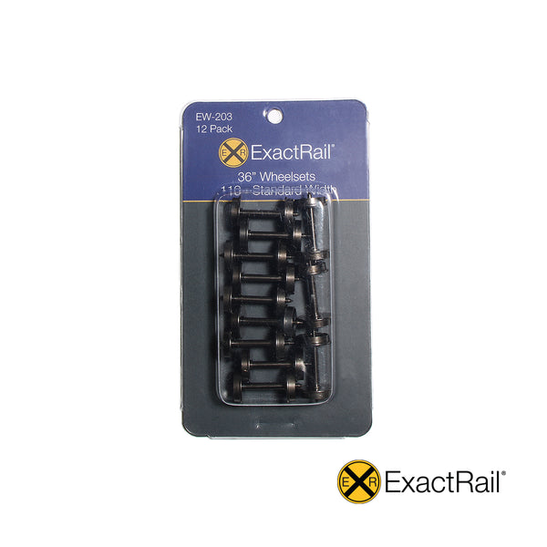 HO Fine Scale Metal 33" Wheels 12 Pack | ExactRail - ExactRail Model Trains