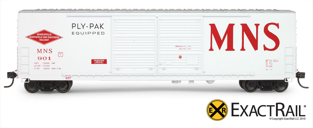 HO Scale: Gunderson 5200 Box Car - MNS - ExactRail Model Trains
