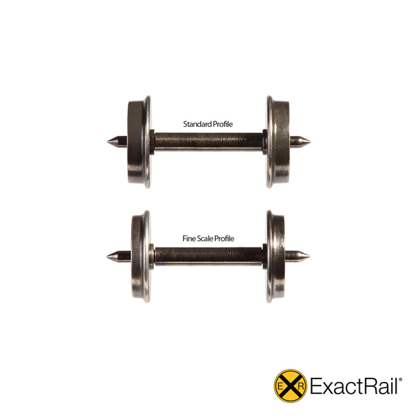 HO Fine Scale Metal 33" Wheels 12 Pack | ExactRail - ExactRail Model Trains